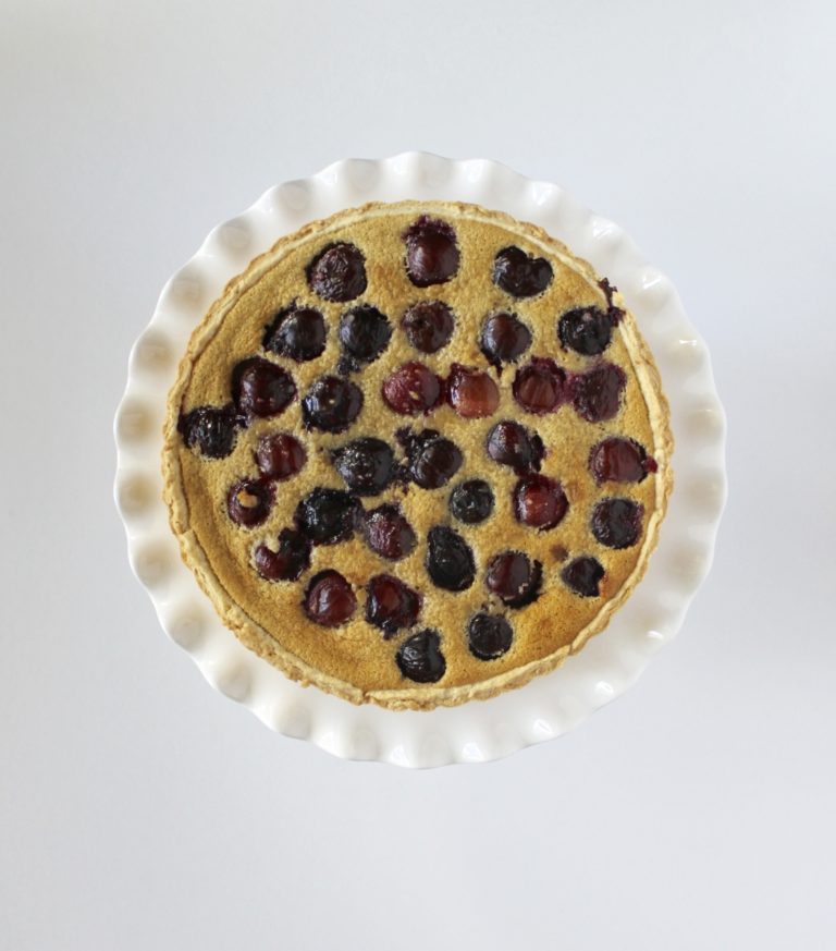 Cherry Custard Tart - patterns & prosecco