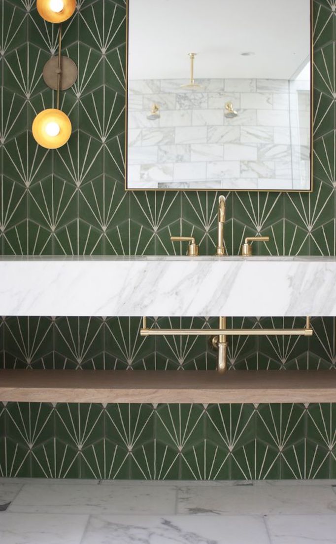 Interior Trend: Tile Statement Wall - patterns & prosecco